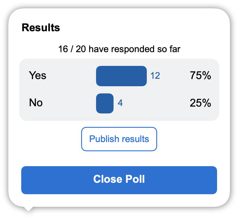 Placement of the "Start a poll" and "Select random user" buttons, and ...