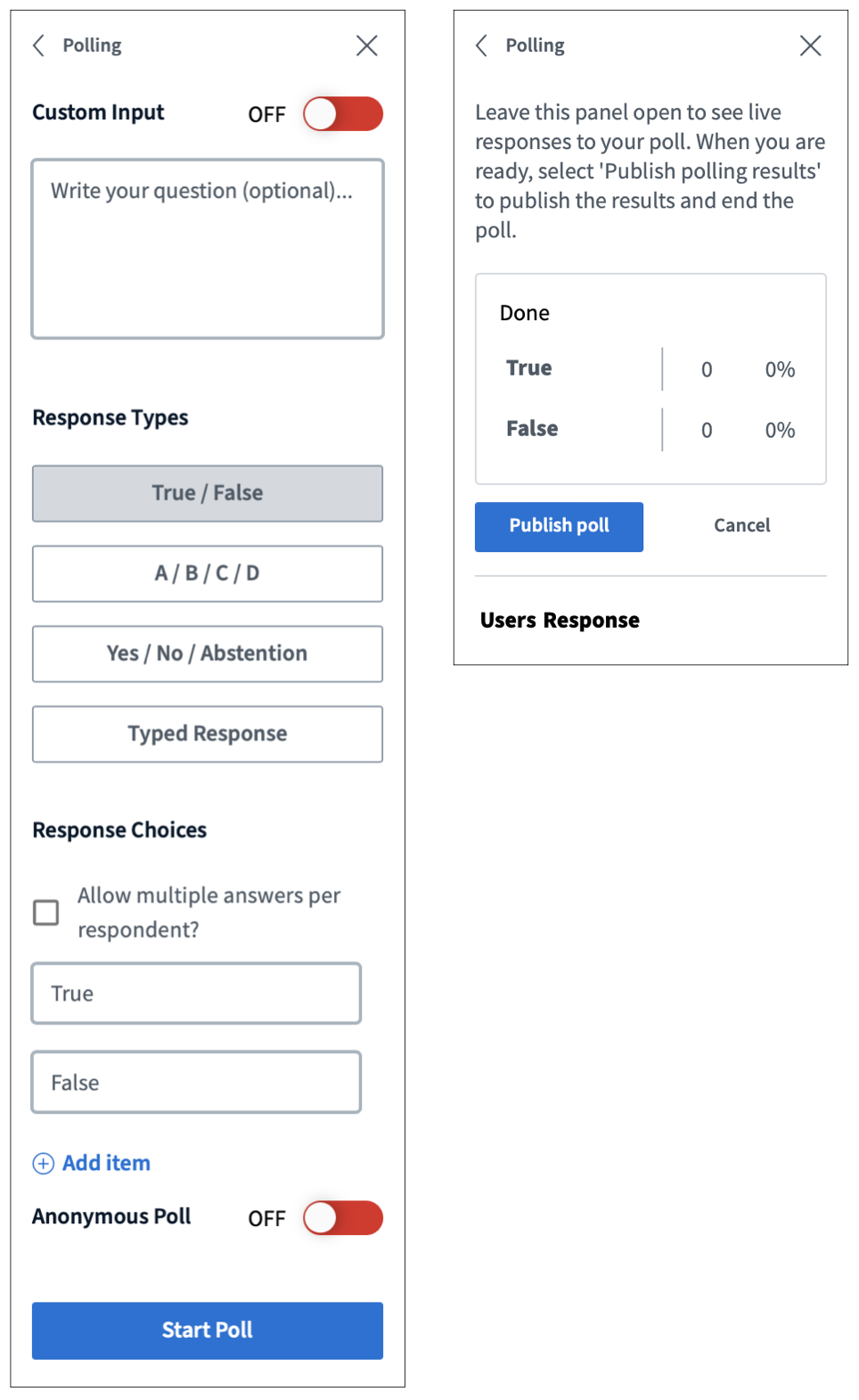 Placement Of The Start A Poll And Select Random User Buttons And 