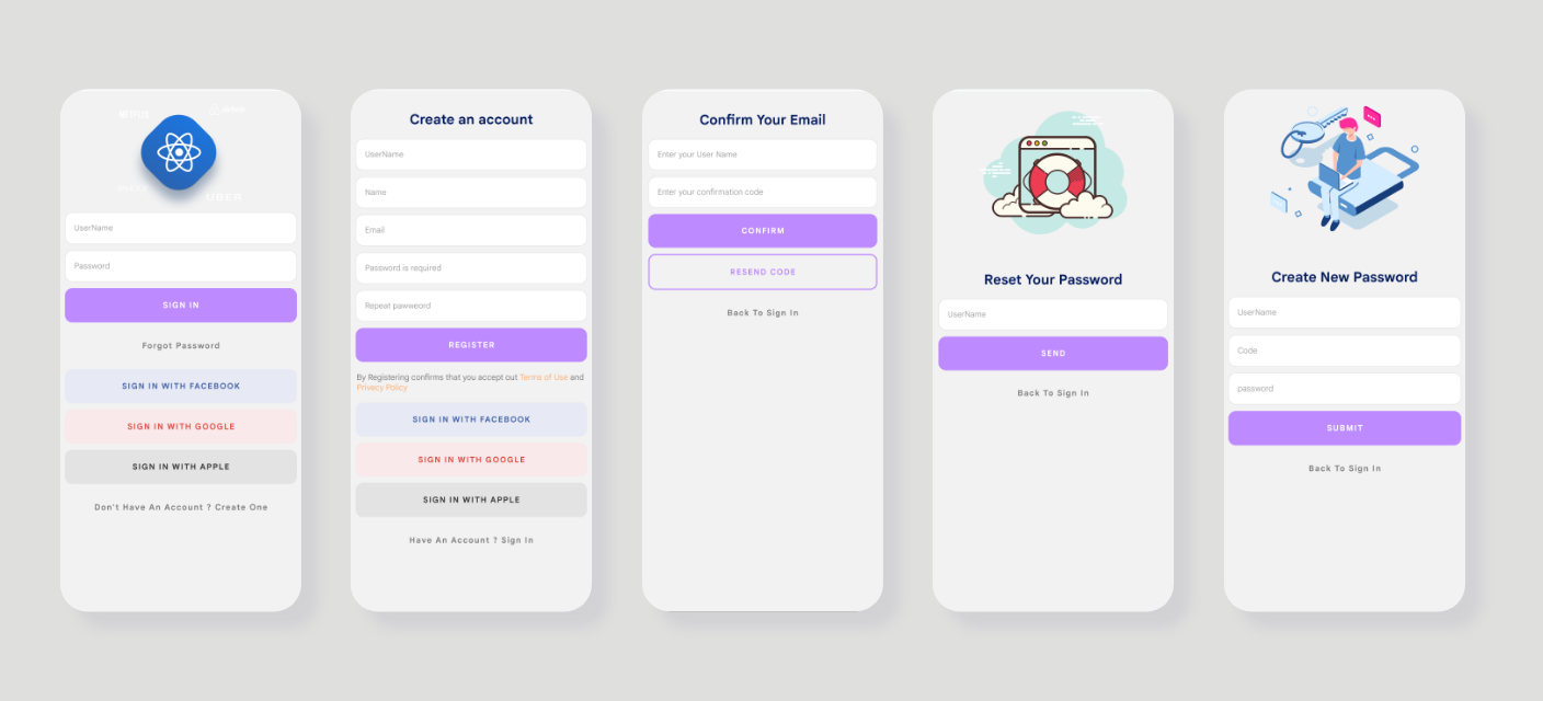GitHub - Sumit31-cyber/react-native-aws-authentication: React native ...