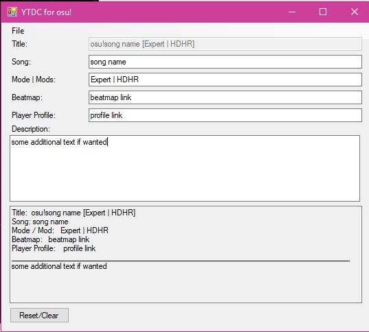 GitHub - sa-shiro/YouTube-Description-Creator: A little tool to create YT descriptions for osu ...