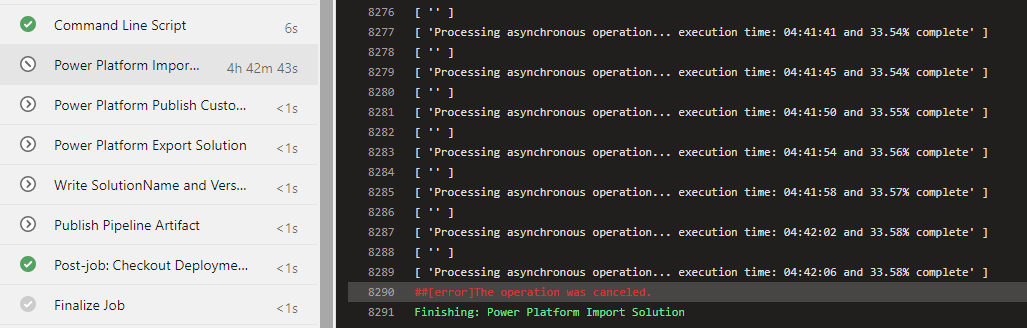 Import Task is just cancelld without any reason · Issue #237 · microsoft/powerplatform-build ...
