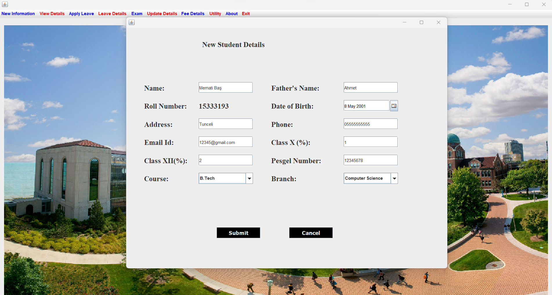 GitHub - SelcukOzdemir23/University-Management-System: University ...