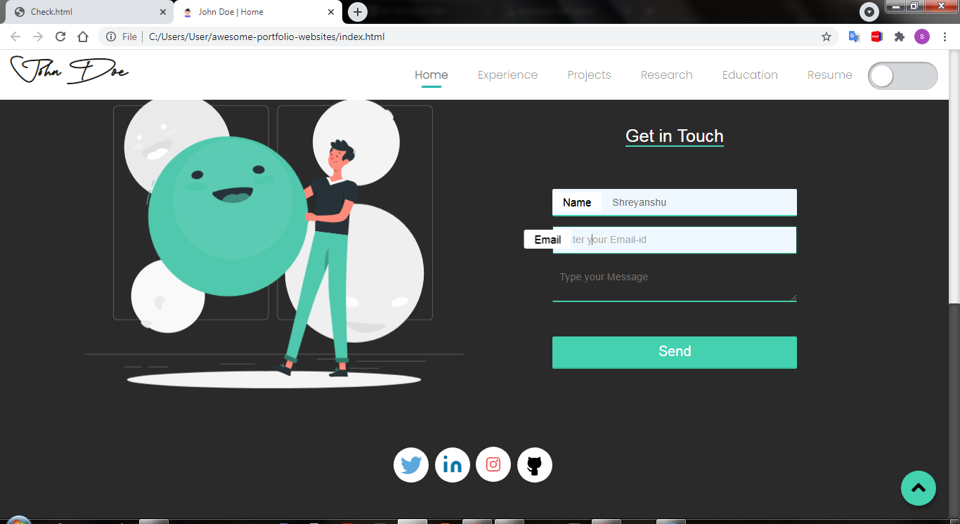 Footer Form Mircro animation · Issue #804 · smaranjitghose/awesome ...