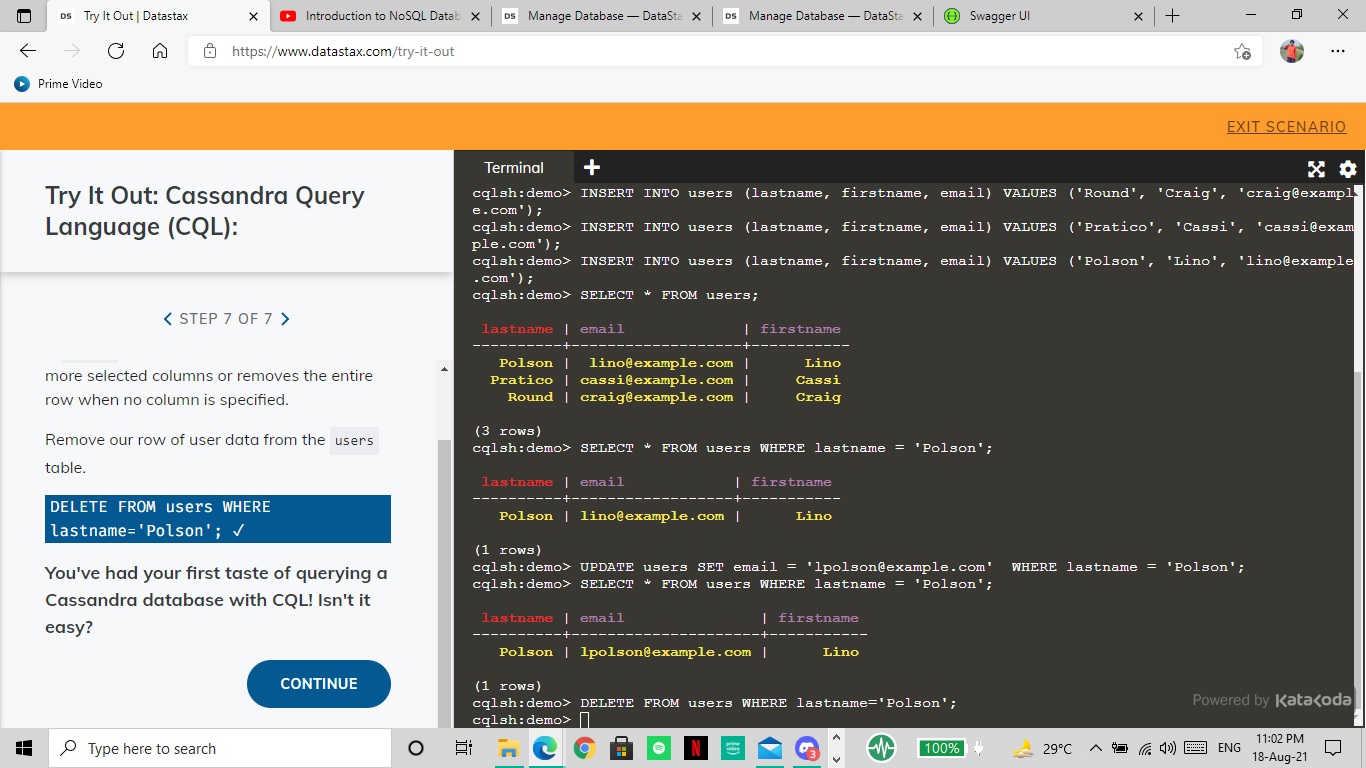 [HW] Sabarish Guru G · Issue #498 · datastaxdevs/workshop-introduction-to-nosql · GitHub