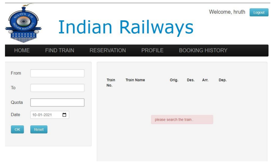 GitHub - bauddhiksrivastava/Railway-Reservation-System