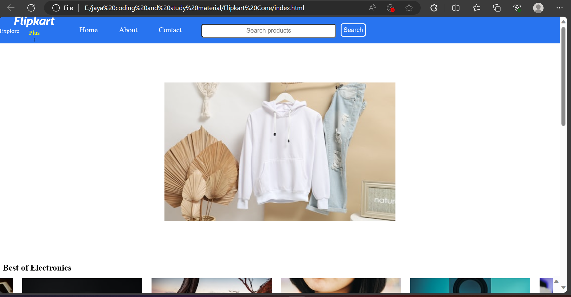 GitHub - Jaya129/Flipkart-Clone: Created a landing page clone of the ...