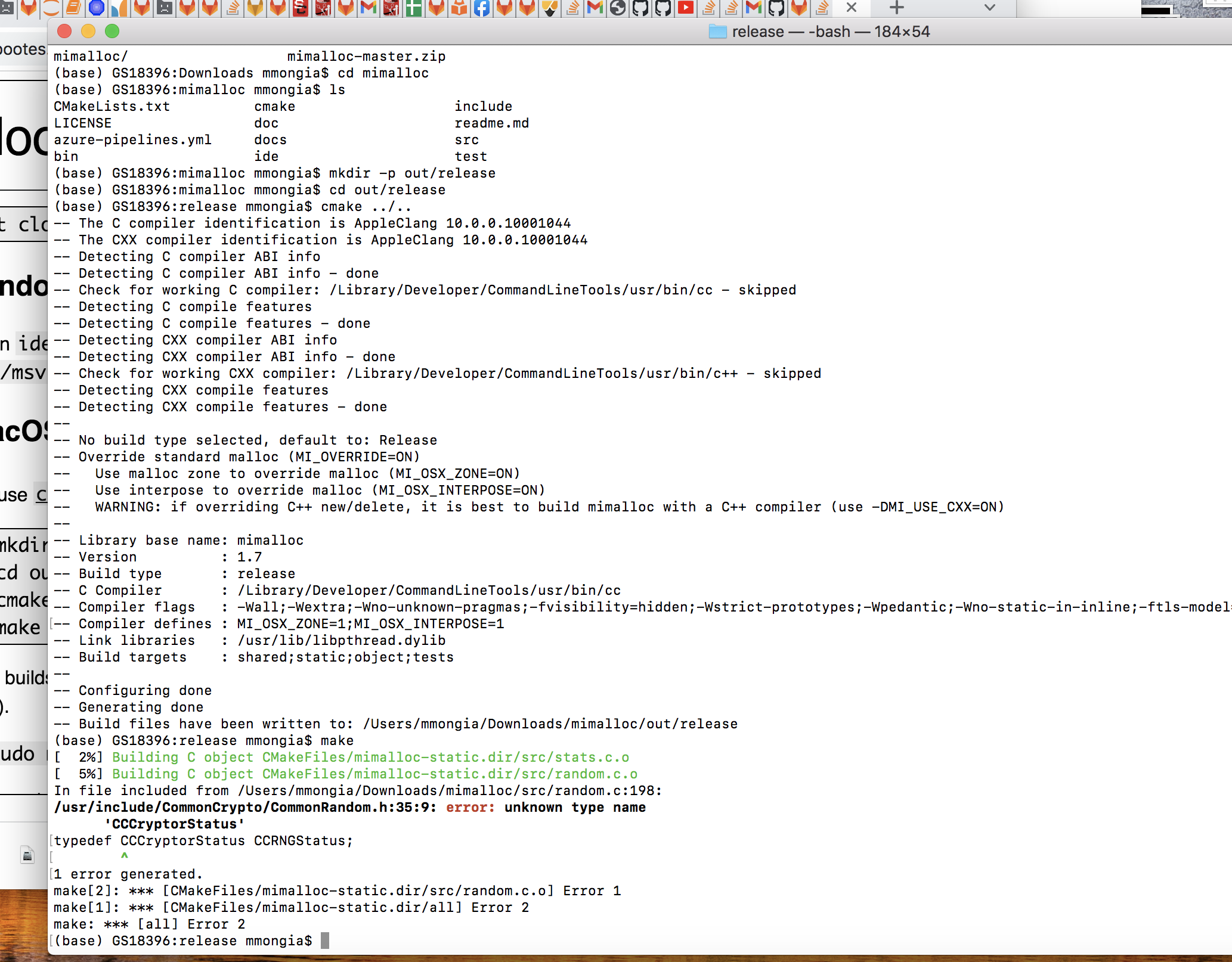 Can Not Build Mimalloc · Issue 549 · Microsoftmimalloc · Github 4940