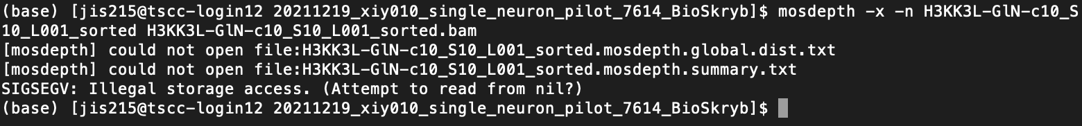 SIGSEGV issues reported when running mosdepth · Issue #167 · brentp/mosdepth · GitHub