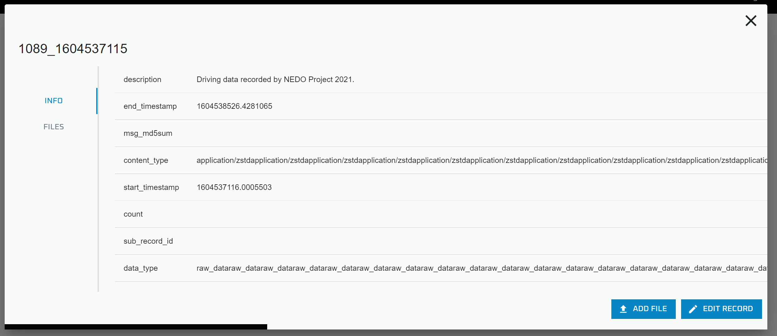 [data-browser] Modal showing record detail have unexpected appearance when record detail have ...