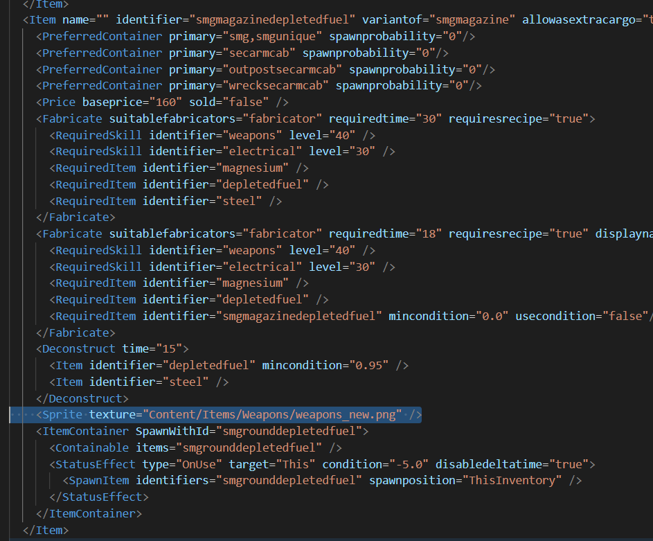 Texture error: Depleted smg magzine · Issue #10302 · FakeFishGames/Barotrauma · GitHub