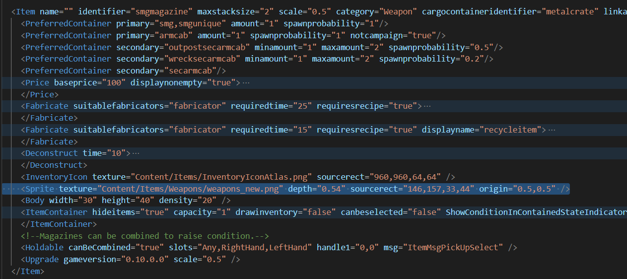 Texture error: Depleted smg magzine · Issue #10302 · FakeFishGames/Barotrauma · GitHub
