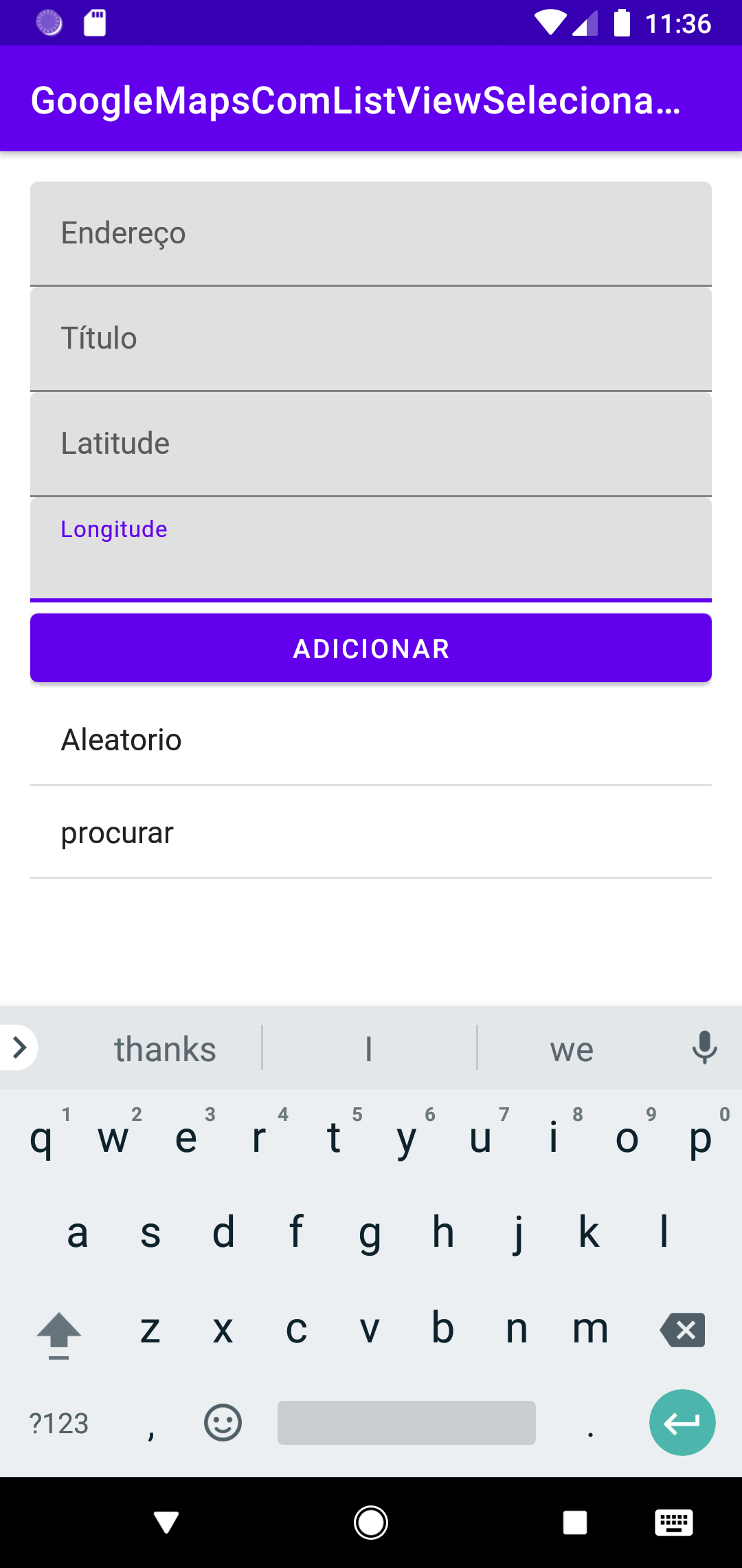 GitHub - brunobordindev/googleMapsComListViewSelecionandoLocal