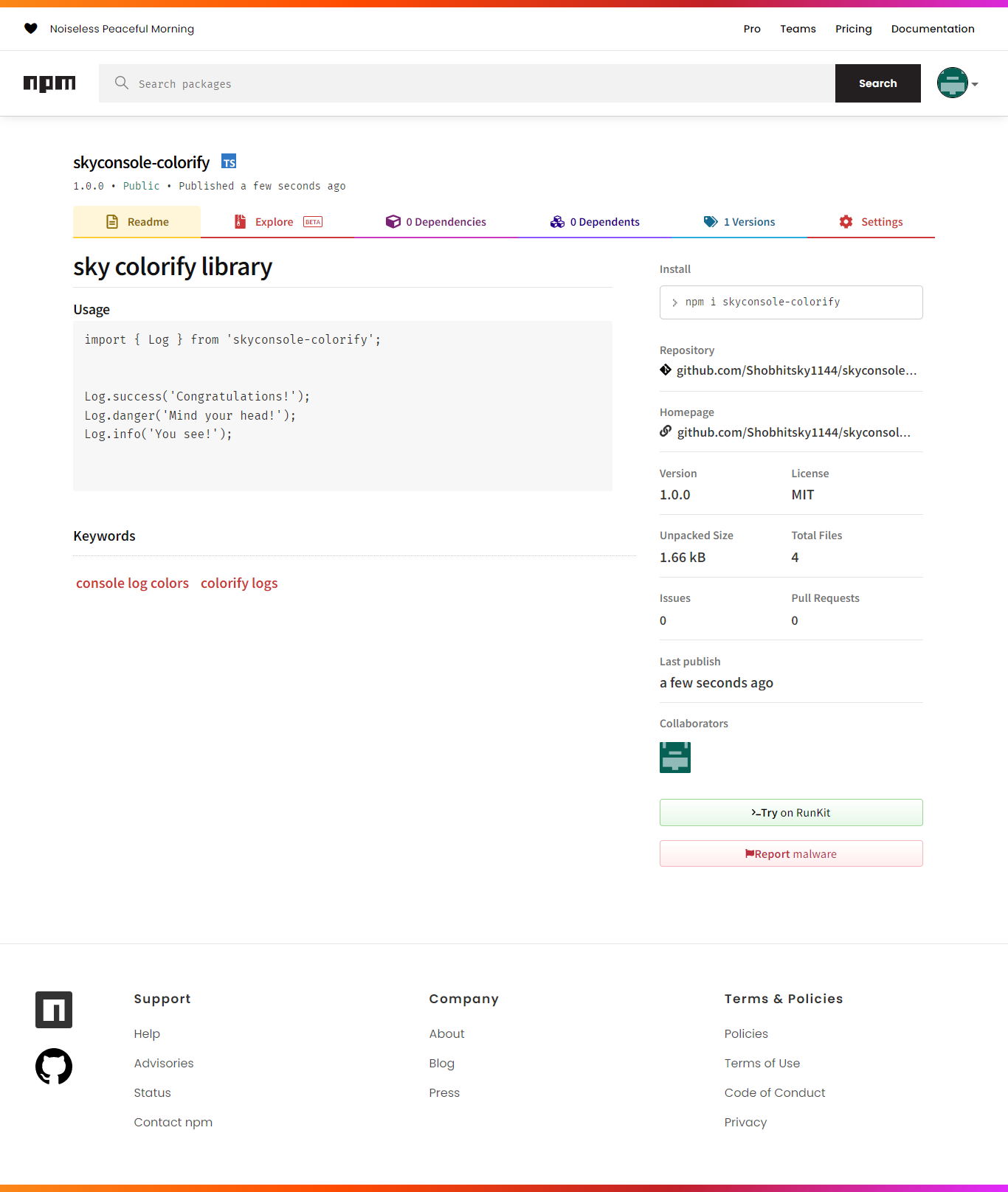 Github Shobhitsky1144build A Npm Package 