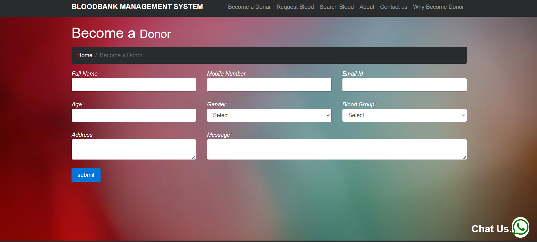 GitHub - amansharma703/Blood-Donation: Blood Donation Website for ...