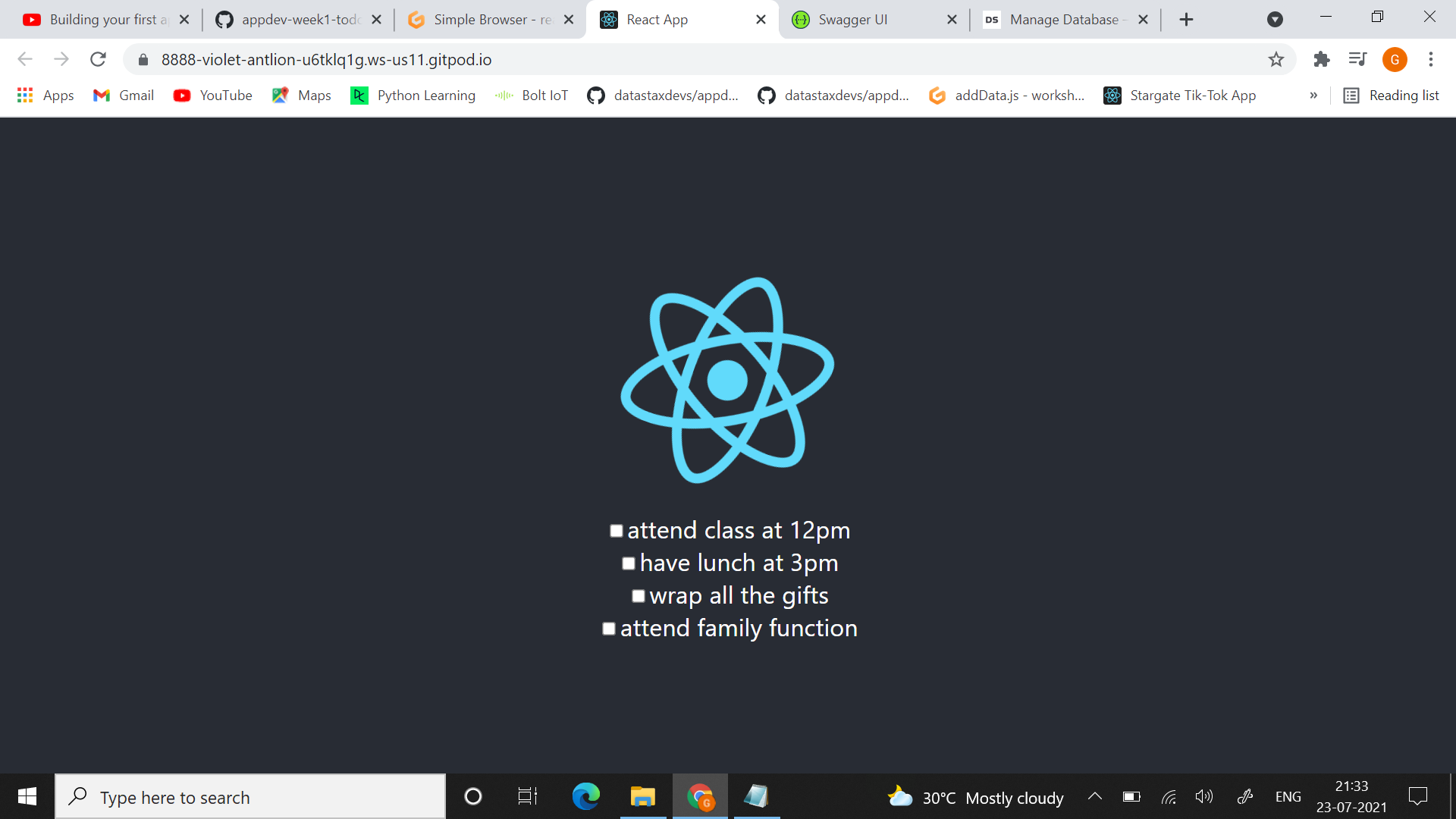 [HW] SWATI GOUR · Issue #195 · datastaxdevs/appdev-week1-todolist · GitHub