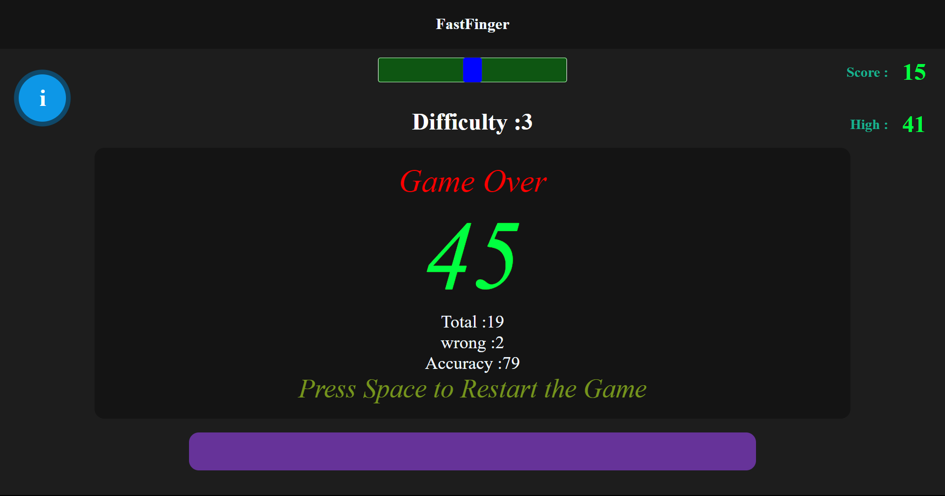 GitHub - SreejithKSGupta/FastFingers