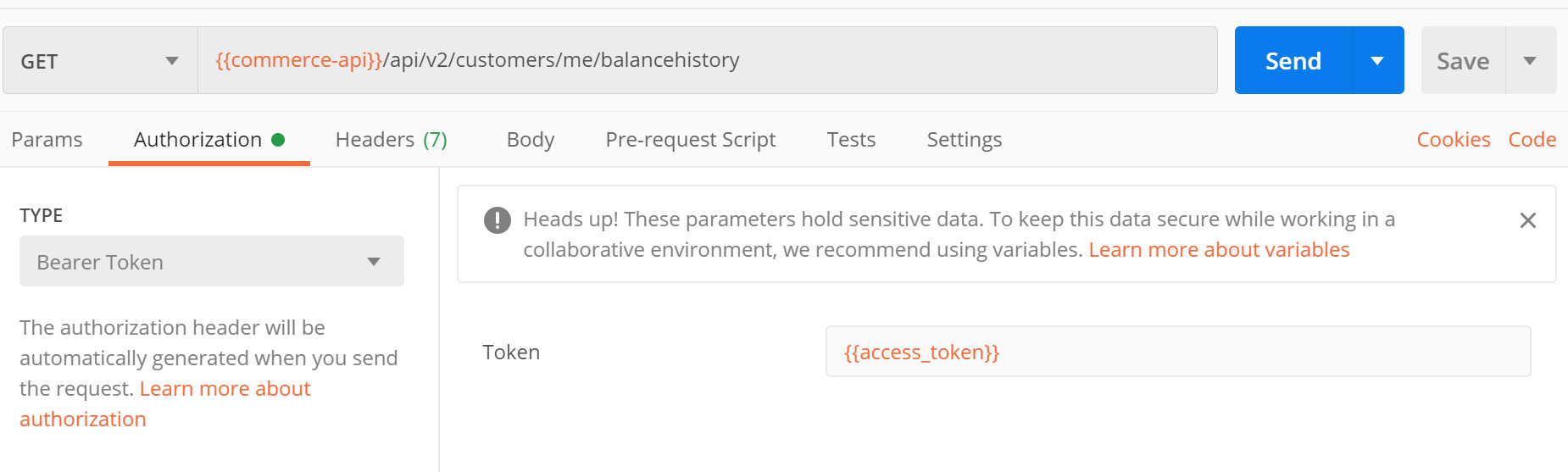 Authorization value from env-variable does not get updated to requests ...