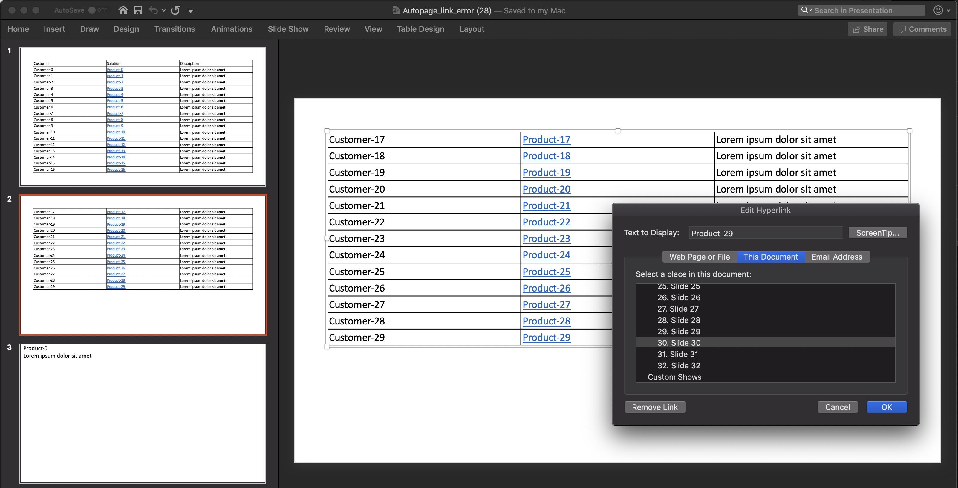 Links in tables won't work on tables generated with autoPage · Issue #583 · gitbrent/PptxGenJS ...
