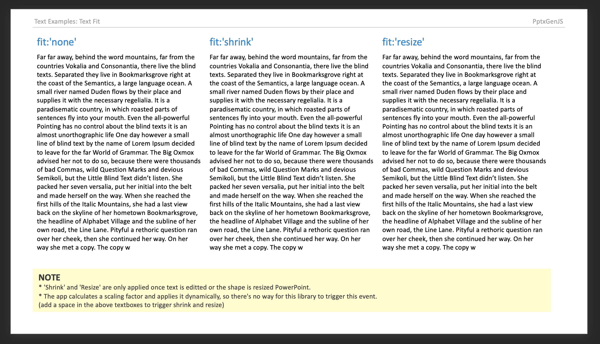 Recreating slides using "shrinkText" but positions/font-sizes don't ...