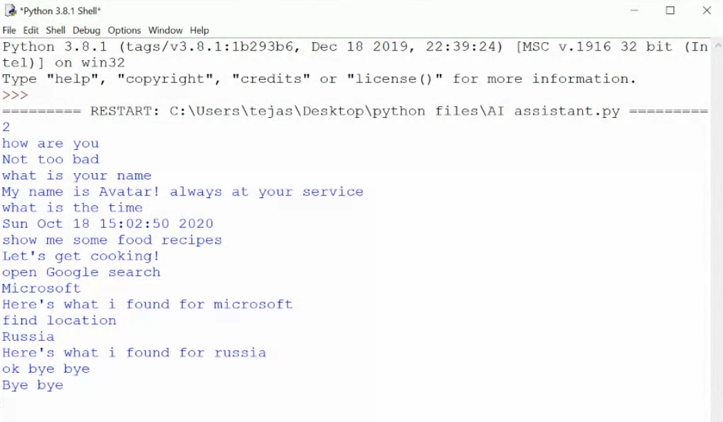 GitHub - Tejasvinarora0110/Virtual-Assistant