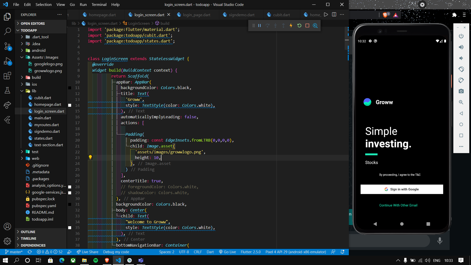 GitHub - iam-kira/groww_app_copy: I've created a login/registration page of Groww application ...