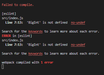 'BigInt' is not defined · Issue #13310 · facebook/create-react-app · GitHub