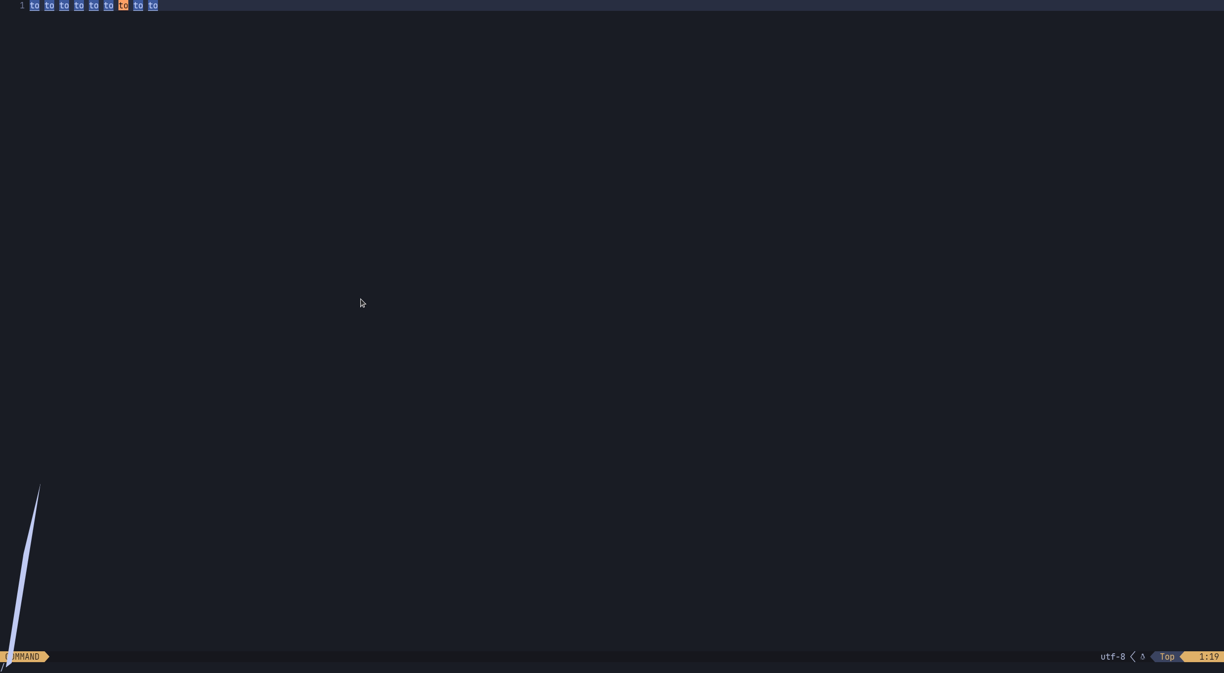 cursor move animation starts at the bottom left corner of the screen ...