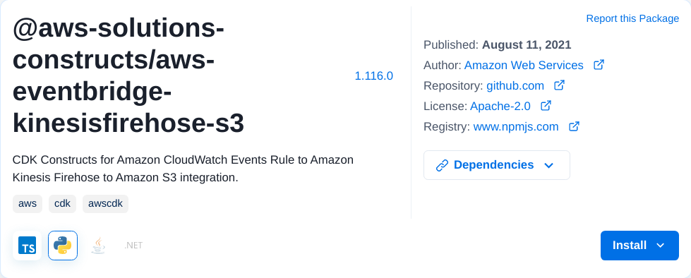 Display custom links on package page · Issue #286 · cdklabs/construct-hub · GitHub
