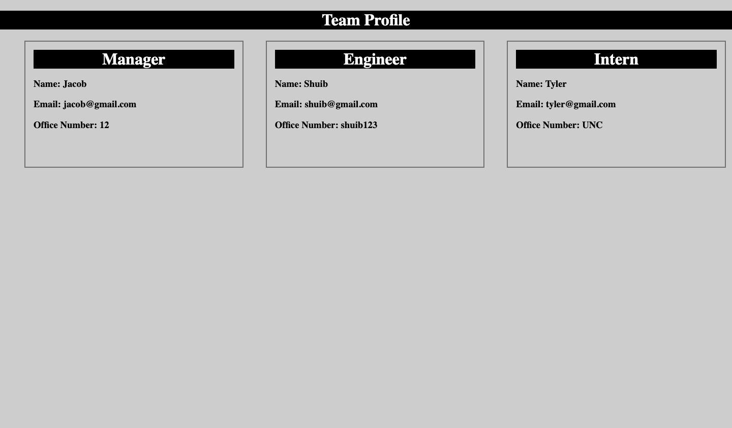 GitHub - Shuaib-web/Team-Profile-Generator GitHub - Shuaib-web/Team-Profile-Generator