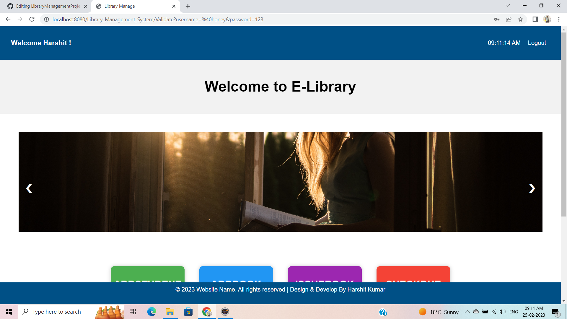 GitHub - iamharshit27/LibraryManagementProject: This is a Library ...
