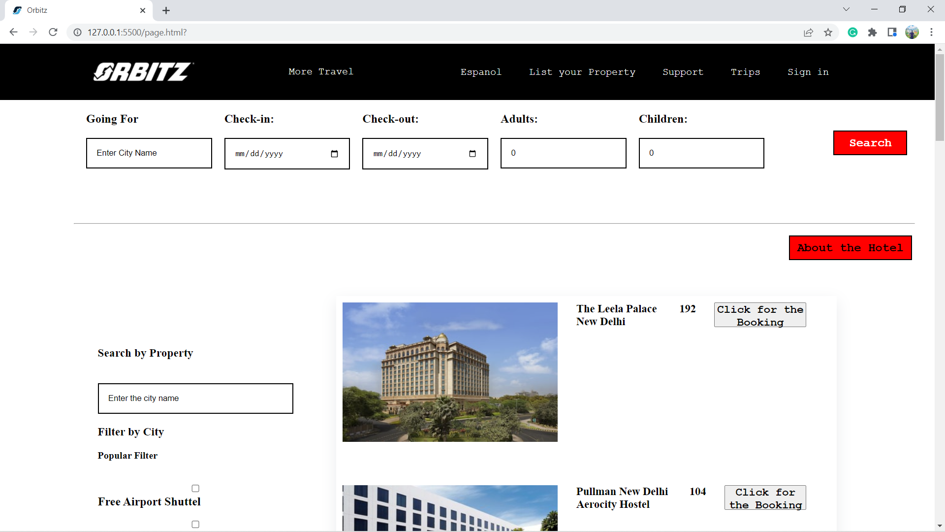 GitHub - iamashishnishad/Orbitz_Clone
