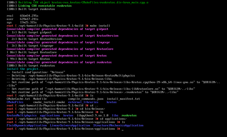 Compiling Kratos only get 3 Applications · Issue #9924 · KratosMultiphysics/Kratos · GitHub