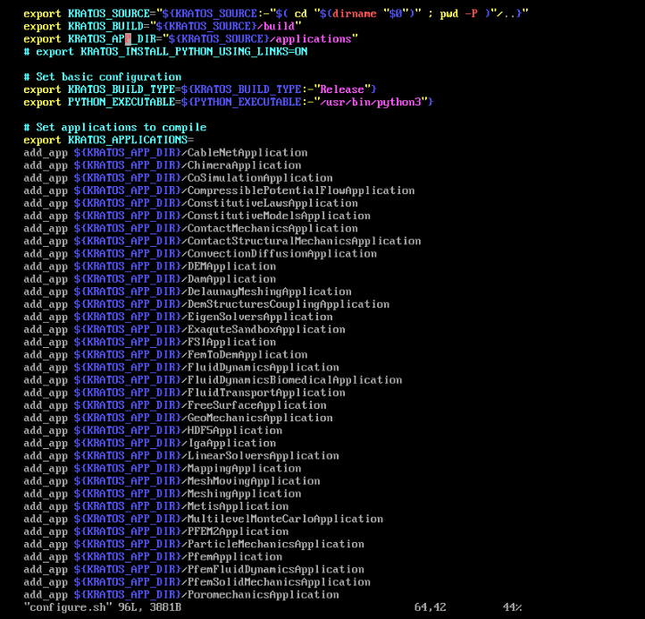 Compiling Kratos only get 3 Applications · Issue #9924 · KratosMultiphysics/Kratos · GitHub