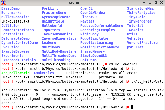 Hello World in Bullet3 · Issue #4300 · bulletphysics/bullet3 · GitHub