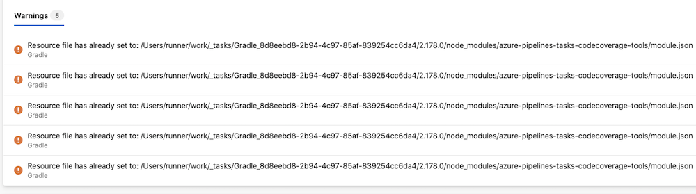 Resource File Has Already Set To Azure Pipelines Tasks Codecoverage 7777