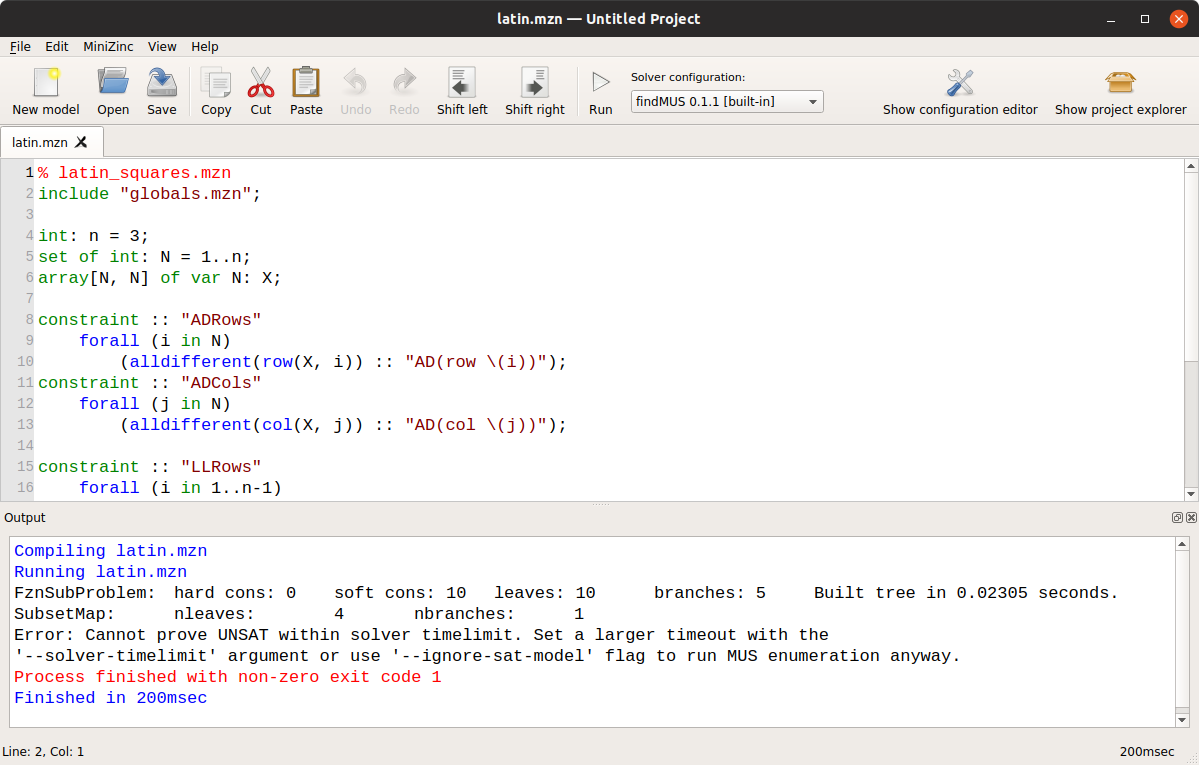 Minizinc/findMUS command line doesn't work · Issue #285 · MiniZinc ...