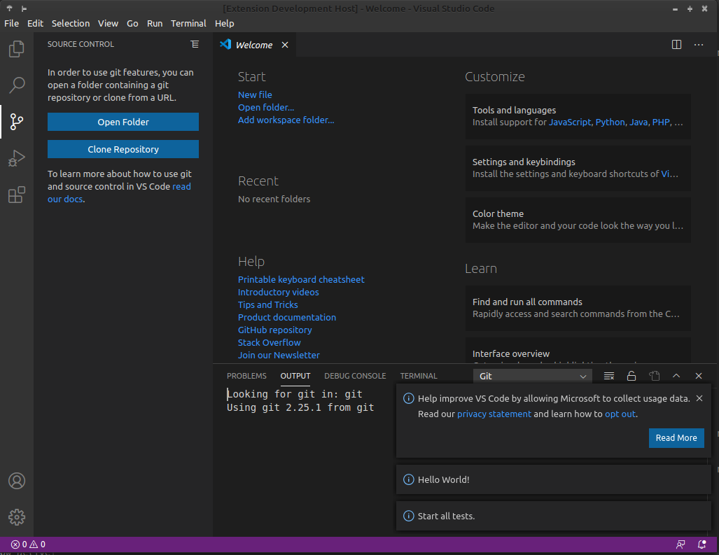`--disable-extension` flag is ignored when used for extension test run ...