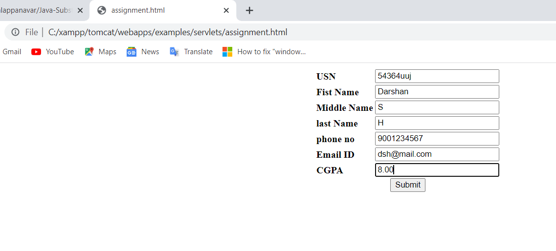 GitHub - DarshanHalappanavar/Simple-JAVA-Servlet-example: this project ...