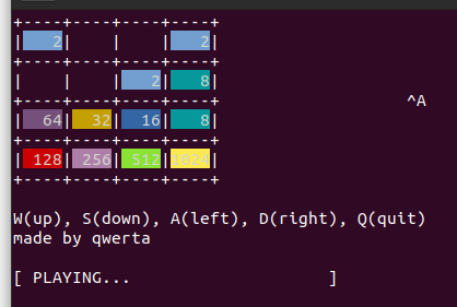 GitHub - qwertahzz/terminal2048: C++的一个跑在终端上的2048。