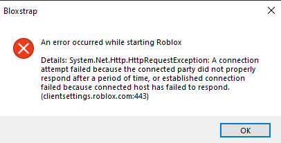 An error occured while starting ROBLOX · Issue #149 · bloxstraplabs/bloxstrap · GitHub
