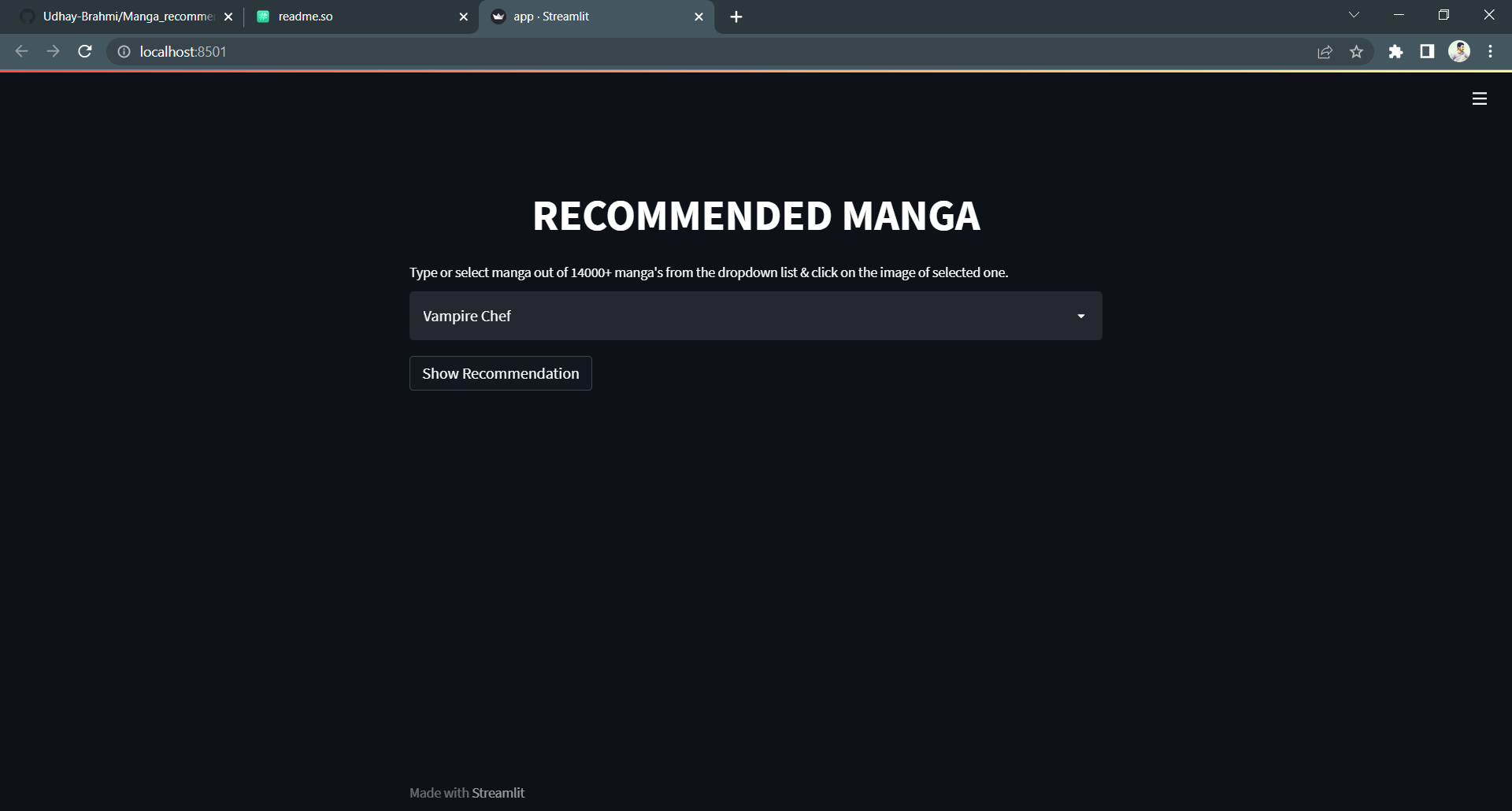 GitHub - Udhay-Brahmi/Manga_recommendation_system