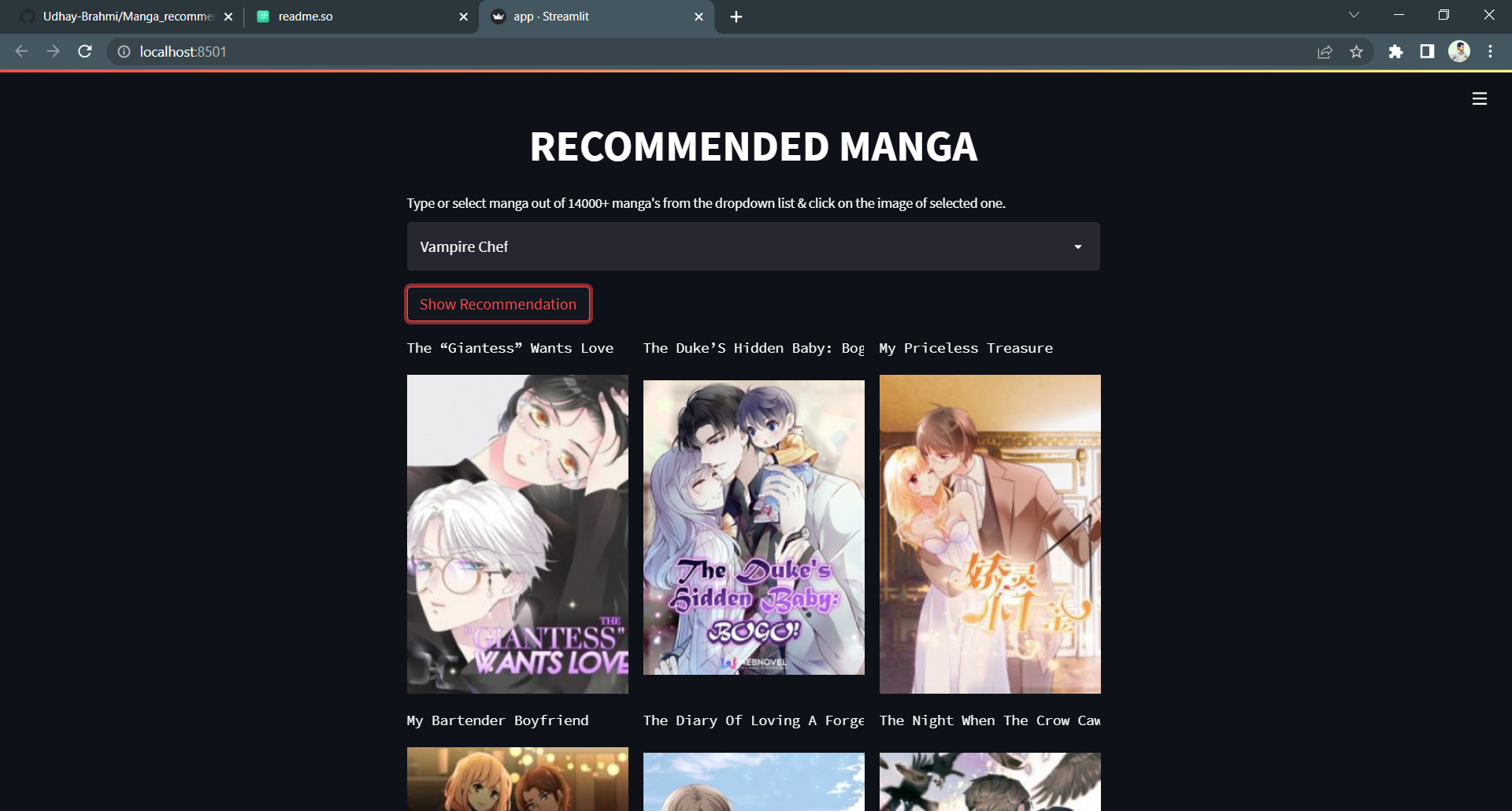 GitHub - Udhay-Brahmi/Manga_recommendation_system