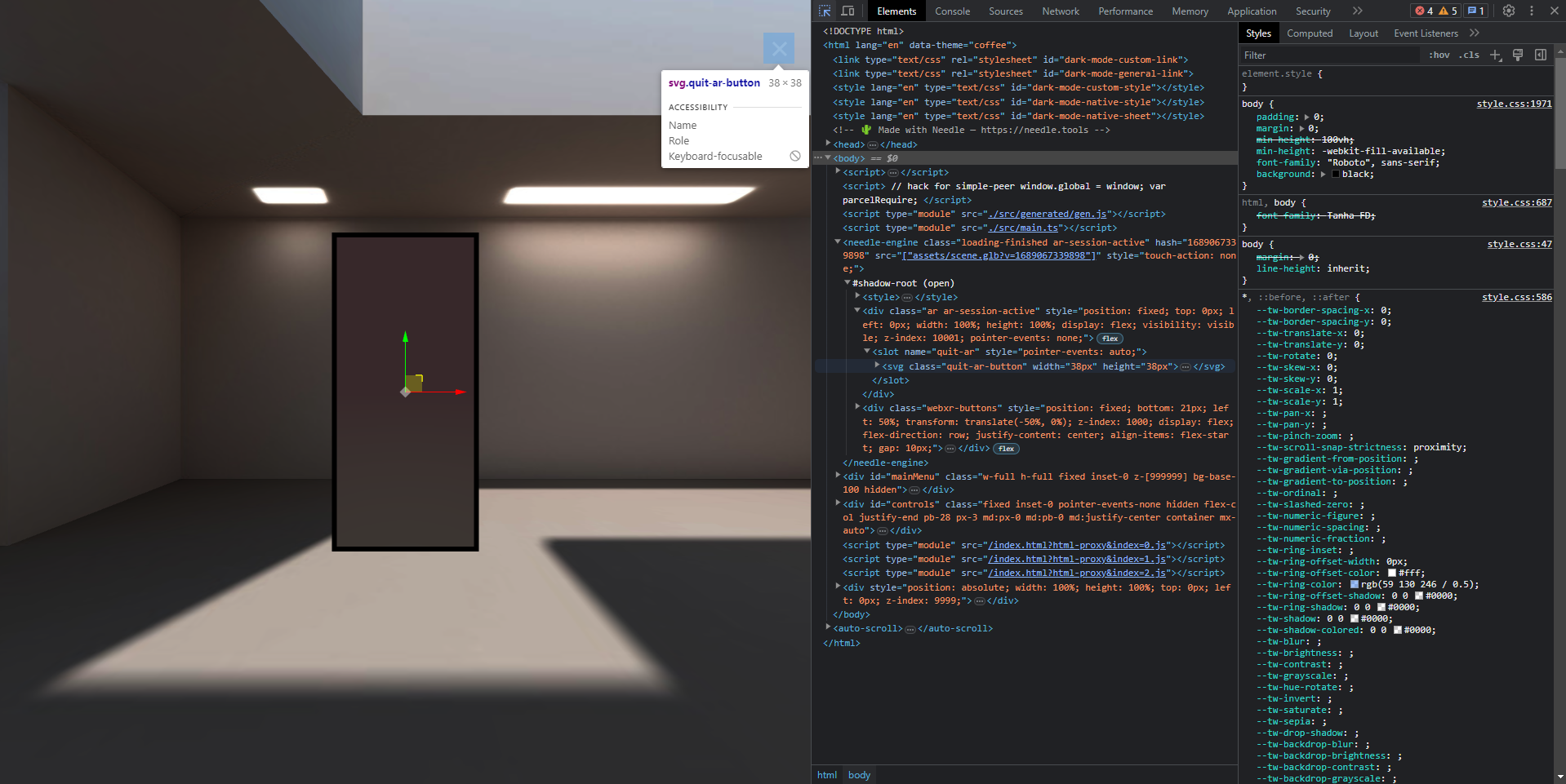 AR DOM Overlay not working · Issue #164 · needle-tools/needle-engine-support · GitHub