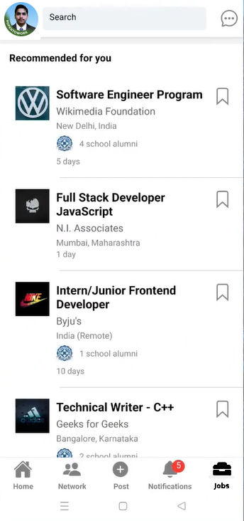 GitHub - shubhamkr83/Native_Linkedin_Clone: The LinkedIn UI Clone project is a mobile ...