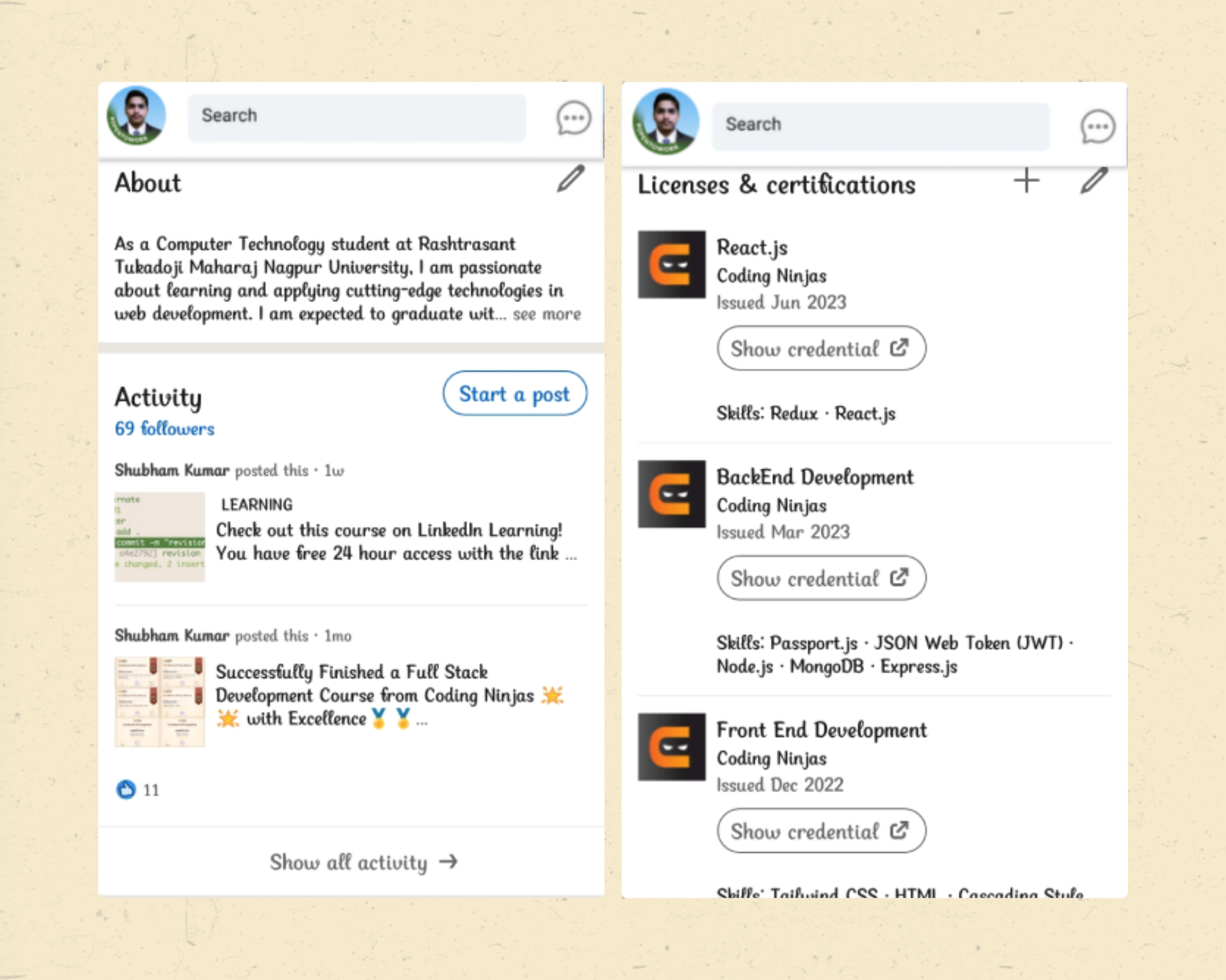 GitHub - shubhamkr83/Native_Linkedin_Clone: The LinkedIn UI Clone project is a mobile ...