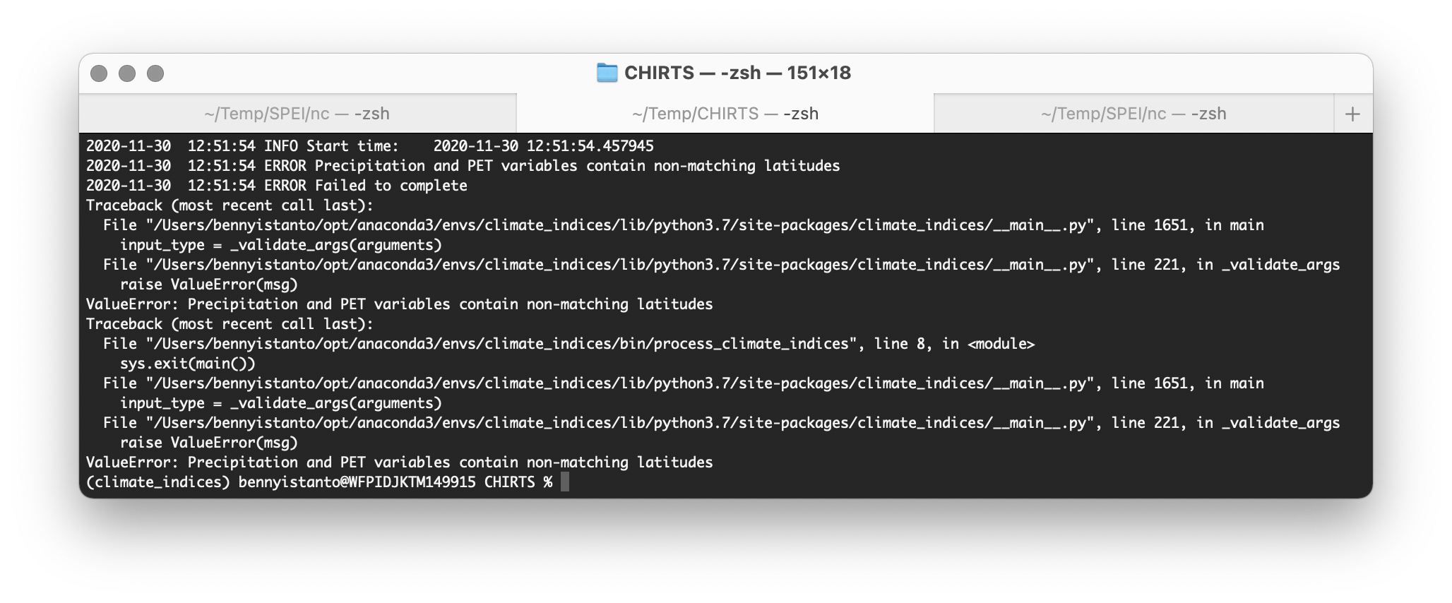 SPEI calculation, variables contain non-matching latitudes · Issue #405 · monocongo/climate ...