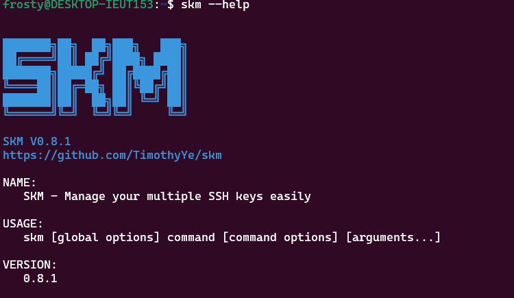 Incorrect version is displayed in --help [BUG] · Issue #48 · TimothyYe/skm · GitHub