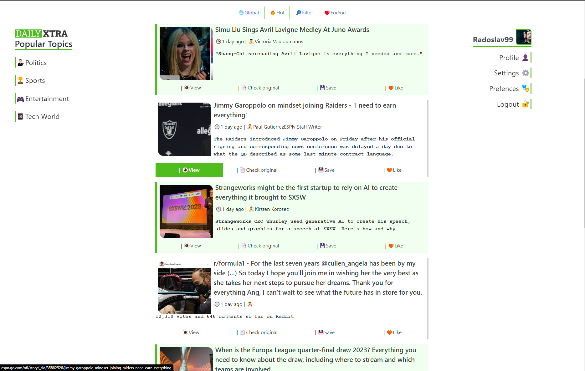 GitHub - RadoslavStefanov/DailyXtra-ReactSPA