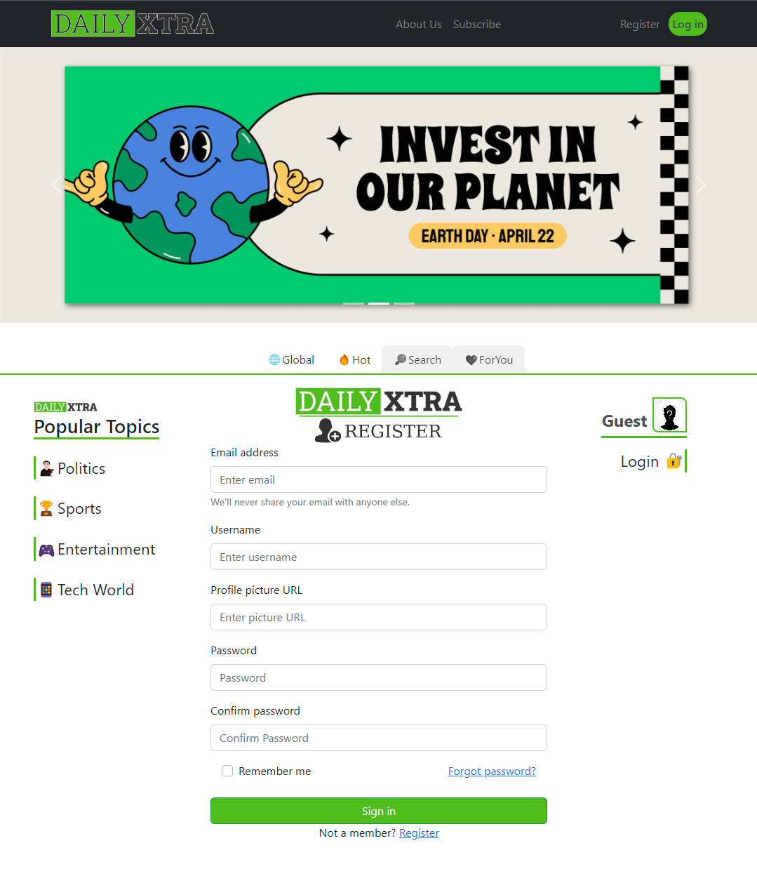 GitHub - RadoslavStefanov/DailyXtra-ReactSPA