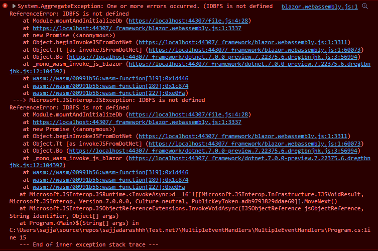 IDBFS is Not defined · Issue #74664 · dotnet/runtime · GitHub